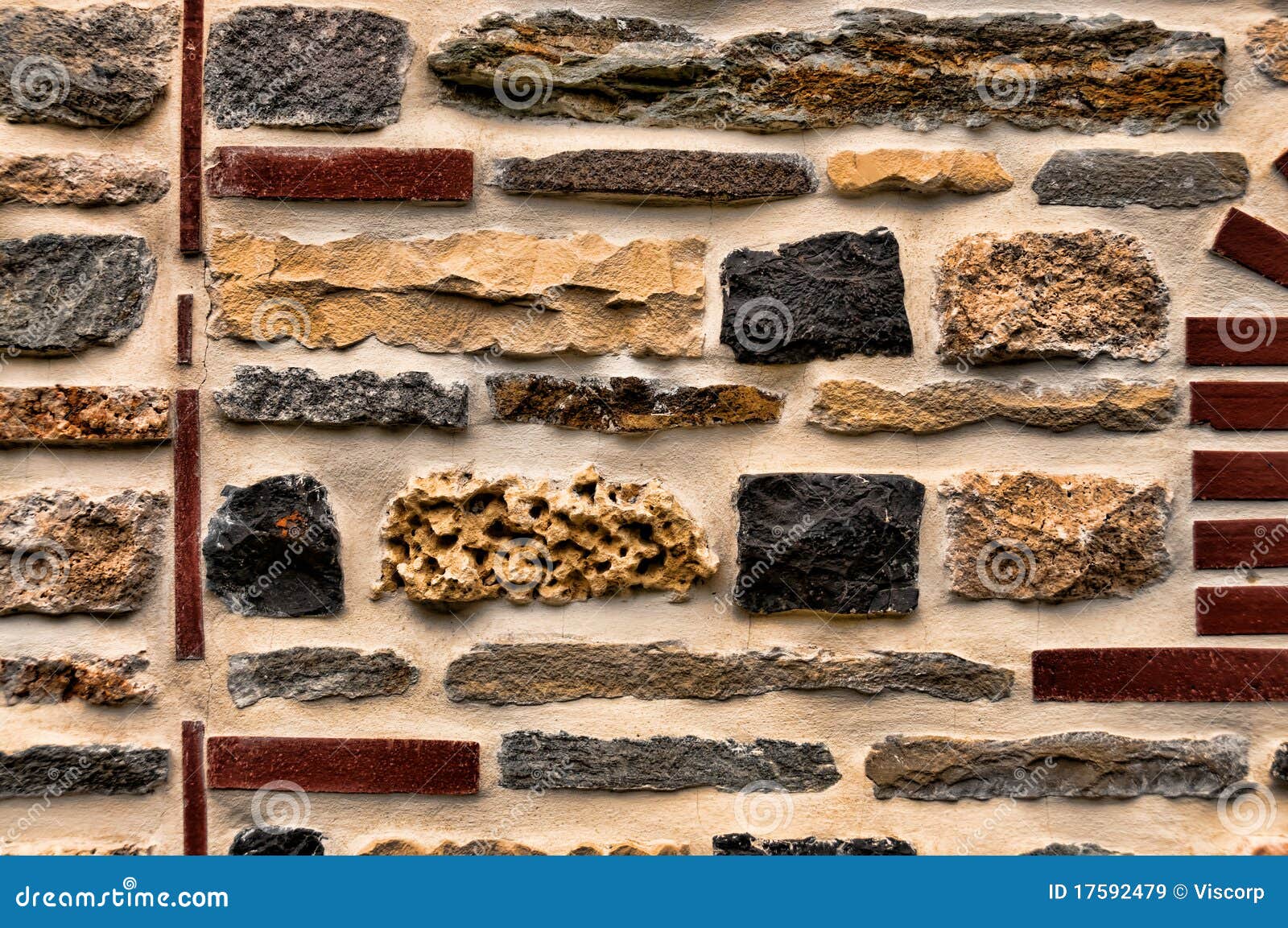 Rock and brick wall stock image. Image of colors, proof - 17592479