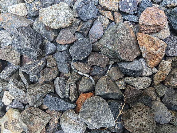 Rock that is Broken Down into Gravel Stock Photo - Image of outdoor ...