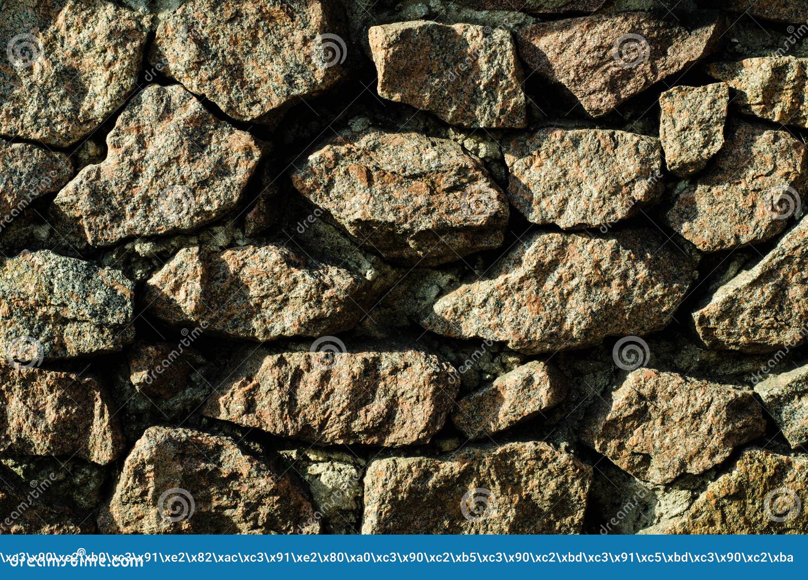 Rock. Broken Stones. Boulders. Granite. the Structure of the Stone ...