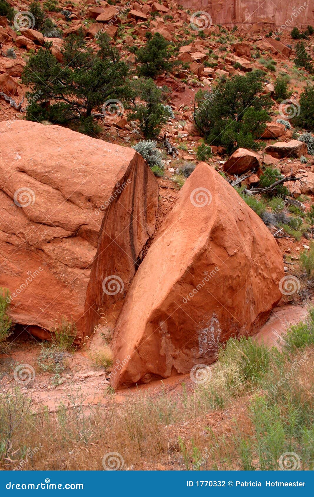 Rock broken in two stock photo. Image of canyon, large - 1770332