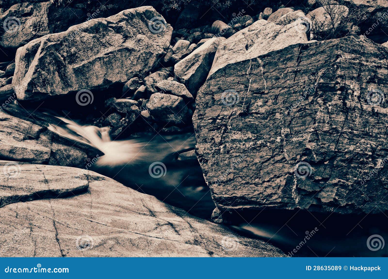 Rock in brook stock image. Image of pure, brook, black - 28635089