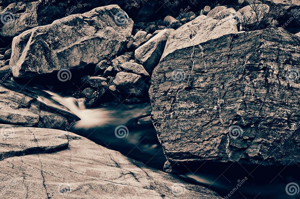 Rock in brook stock image. Image of pure, brook, black - 28635089