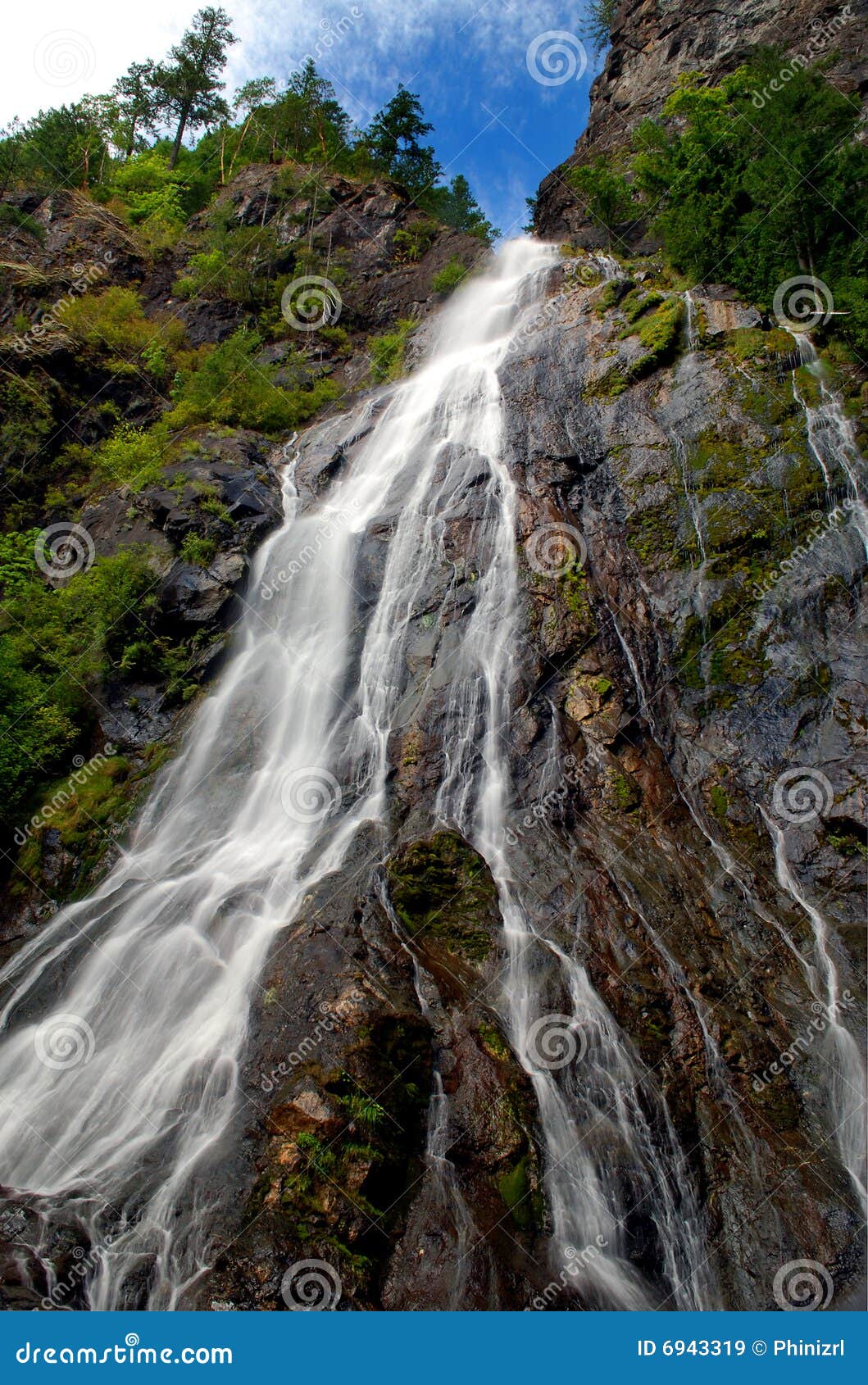 Rock Brook Falls stock image. Image of travel, blue, outdoors - 6943319