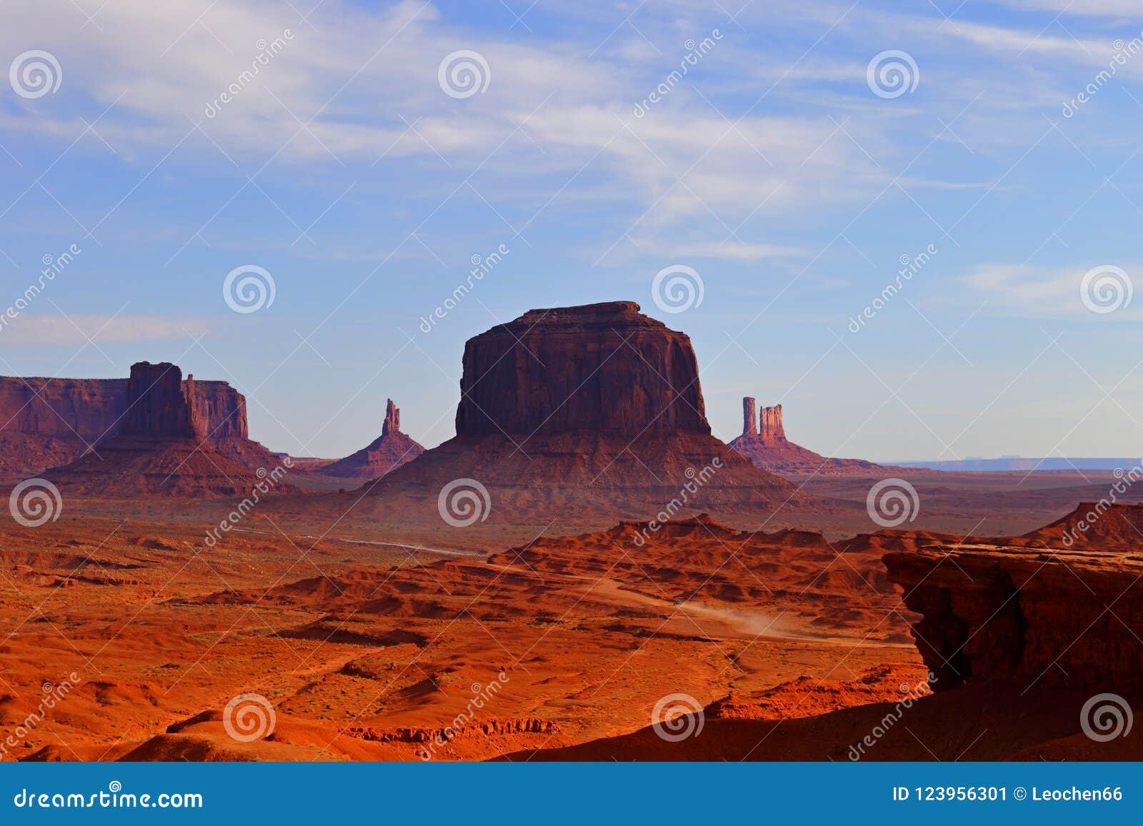 Rock Butte in Monument Valley in Utah Stock Image - Image of sandstone ...