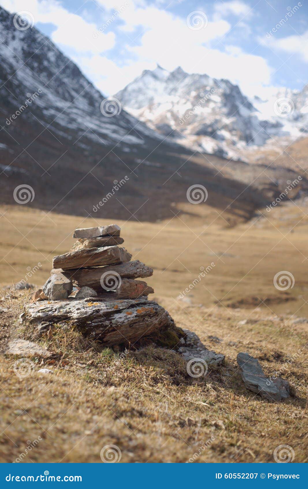 Rock cairn stock image. Image of cairn, stack, alone - 60552207