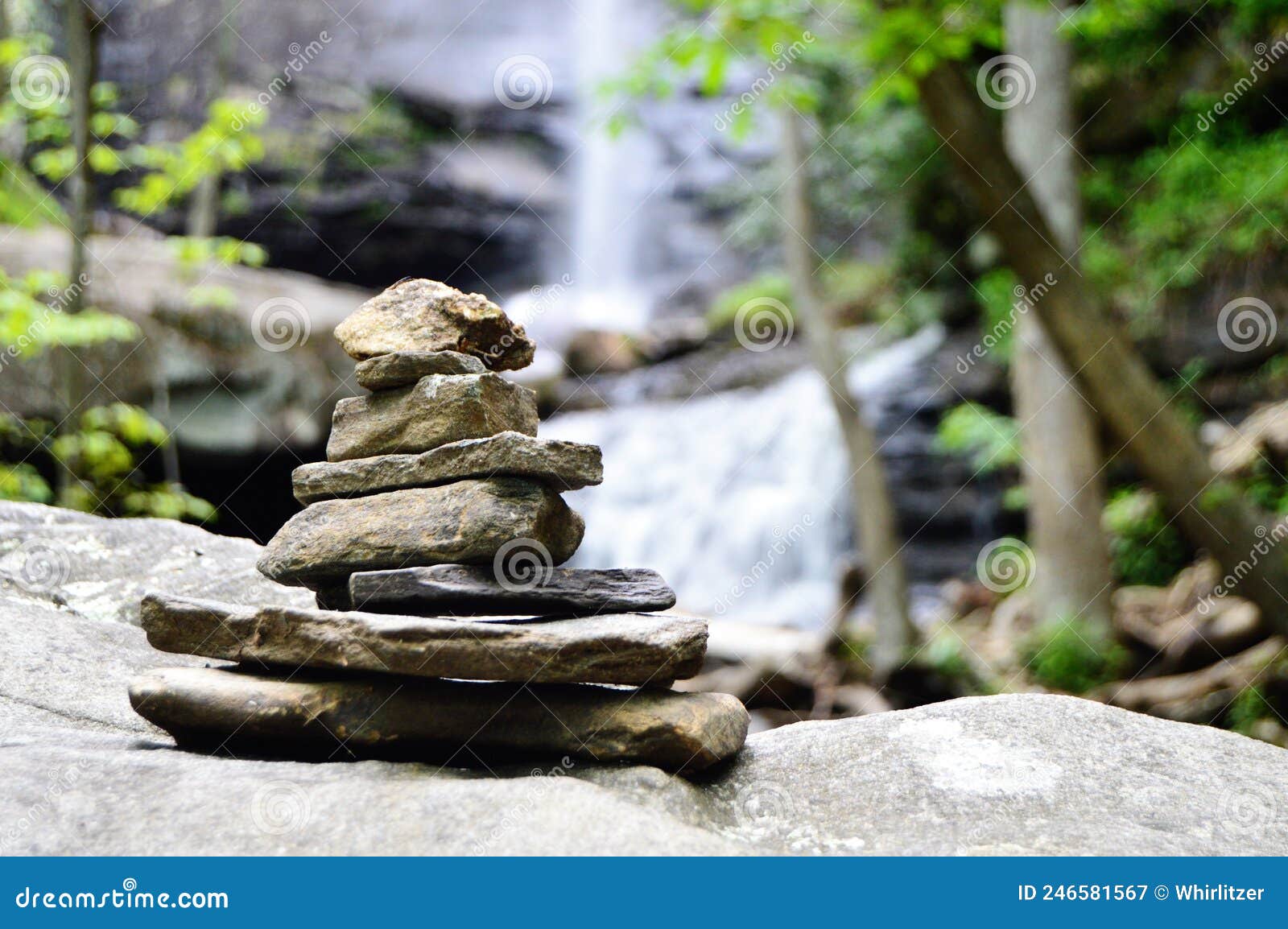 Rock Cairn or Rock Stack stock image. Image of background - 246581567