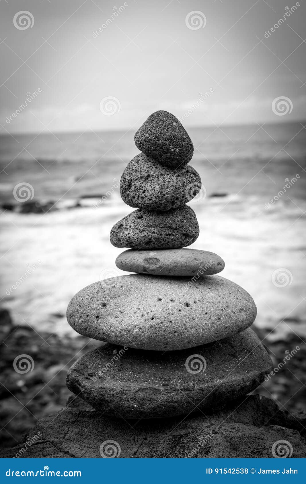 Rock cairn stock photo. Image of water, carin, shore - 91542538