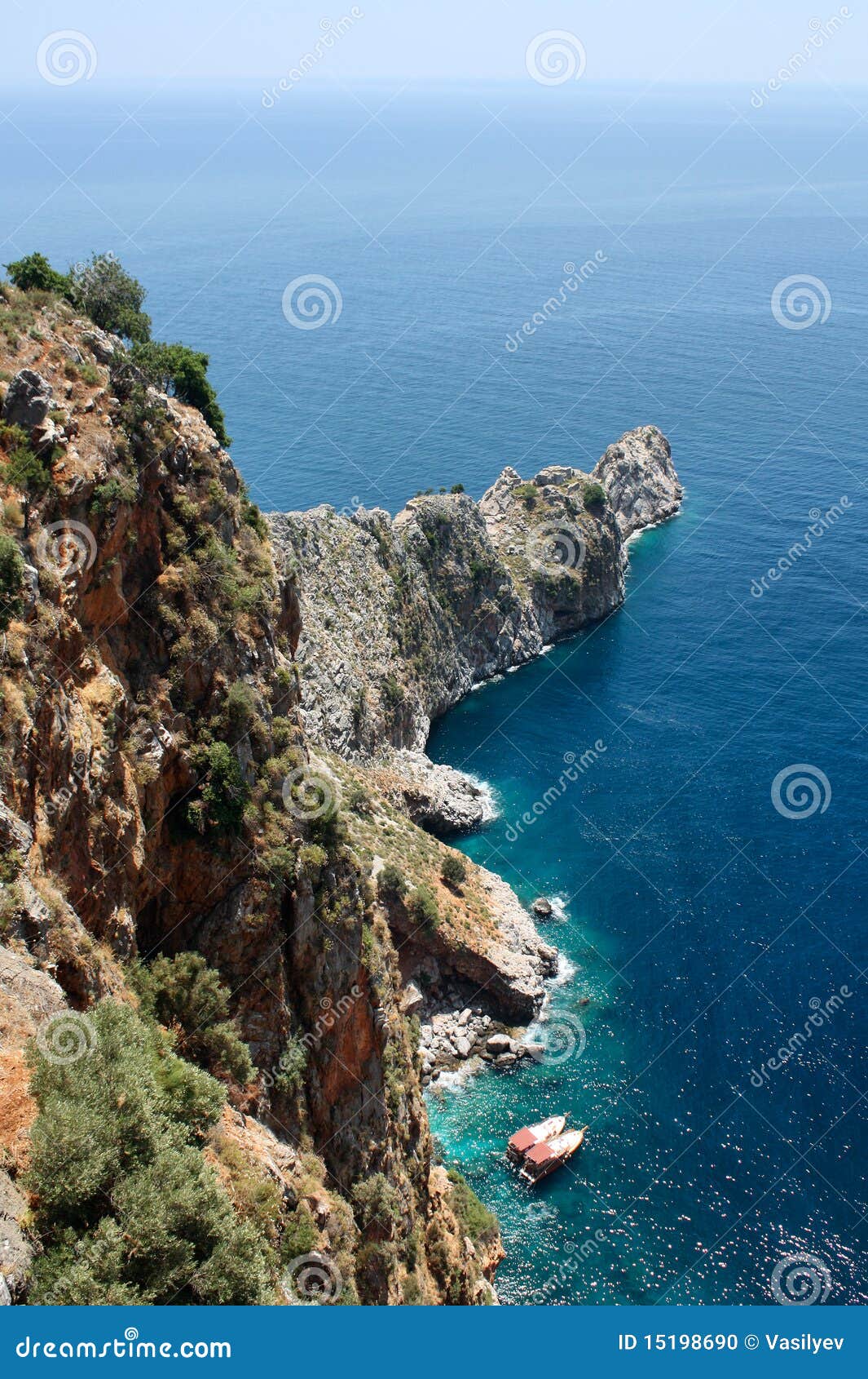 Rock Cape Near Alanya Turkey Stock Photo - Image of vertical, cliff ...