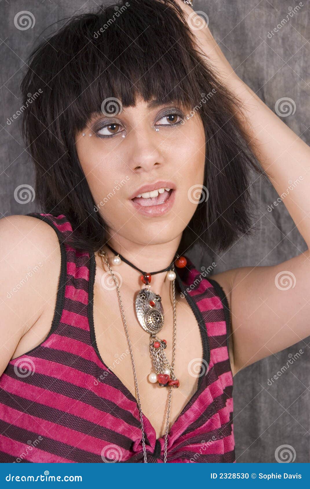 Rock chick stock photo. Image of cosmetic, brunette, woman - 2328530