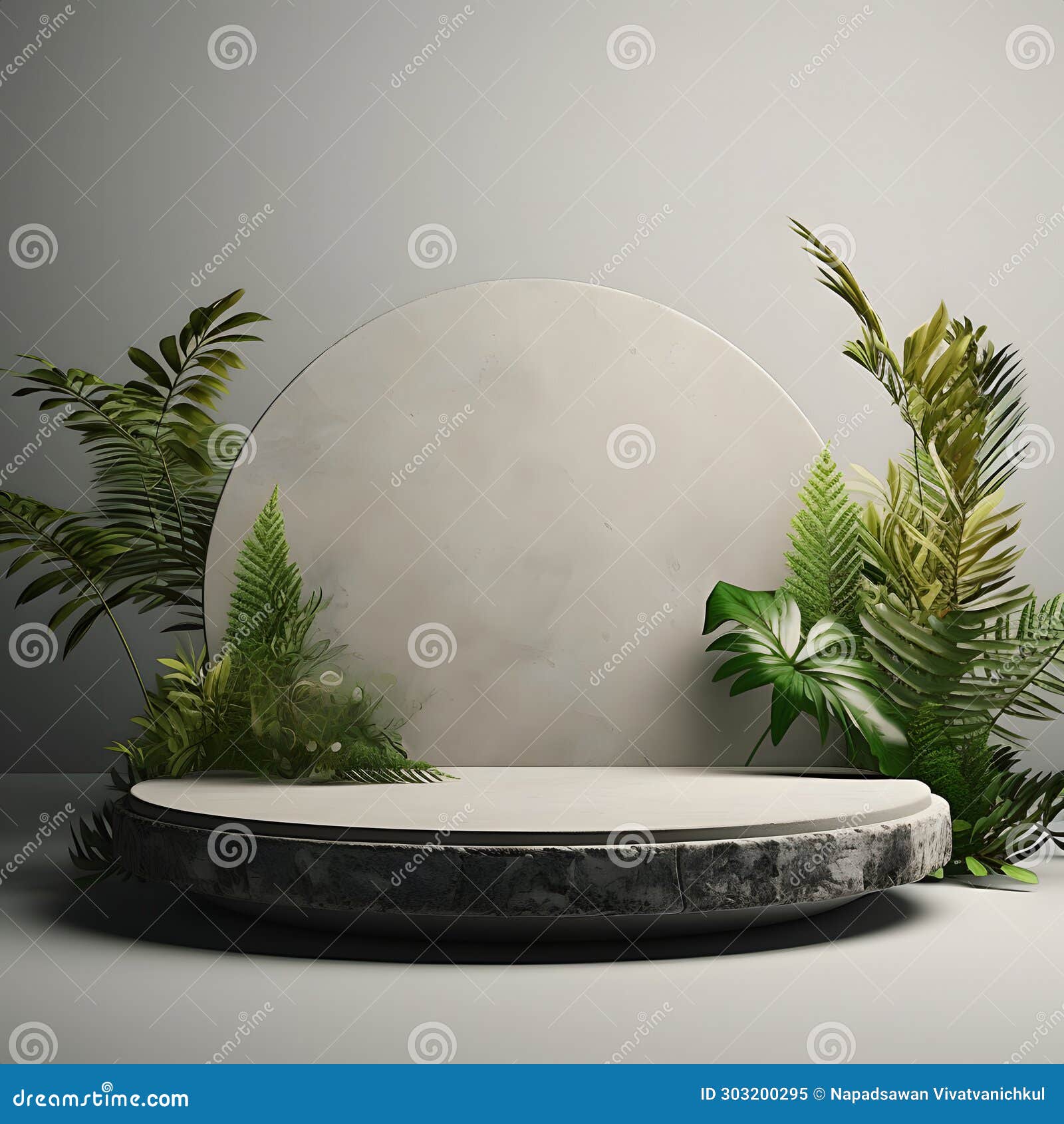 A Rock Circle Stage with a Stone Texture Background. Stock Illustration ...