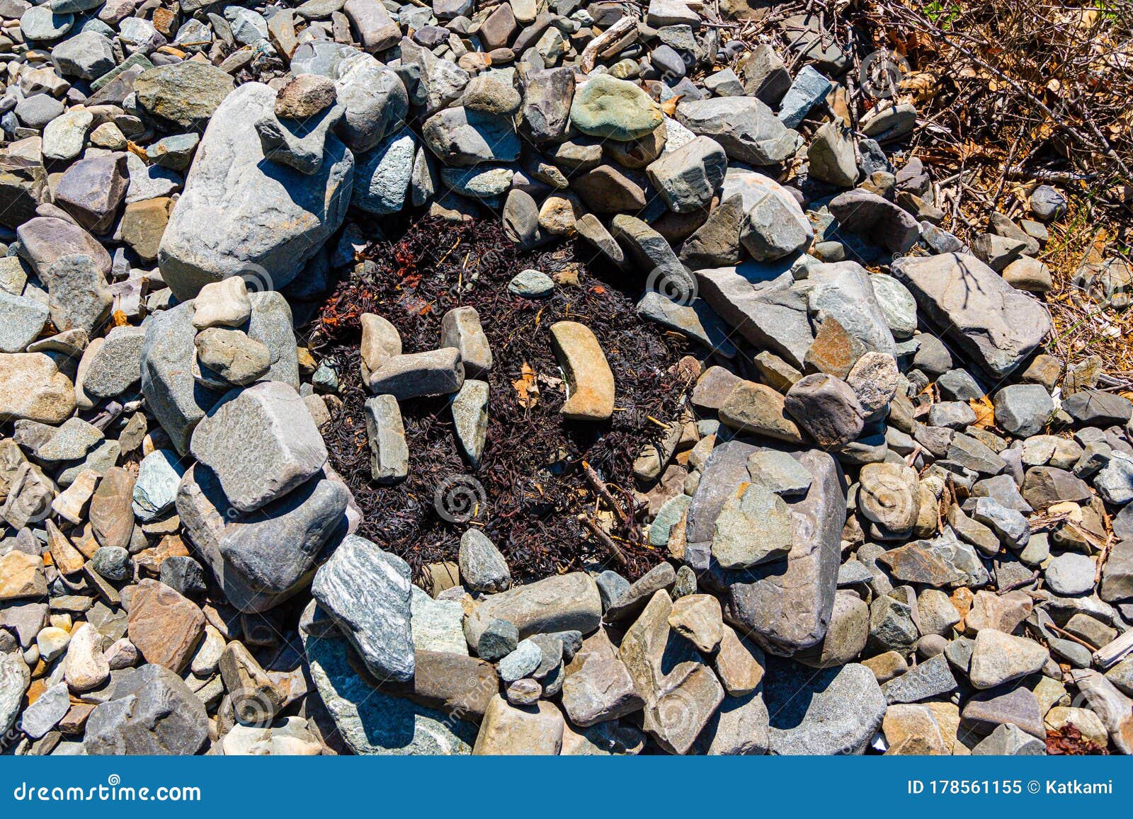 Rock Clearing with the Word Stock Image - Image of gravel, pile: 178561155
