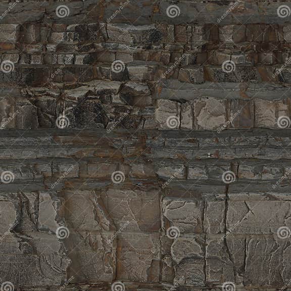 Rock Cliff Albedo Map, Diffuse Map Texture Stock Image - Image of ...
