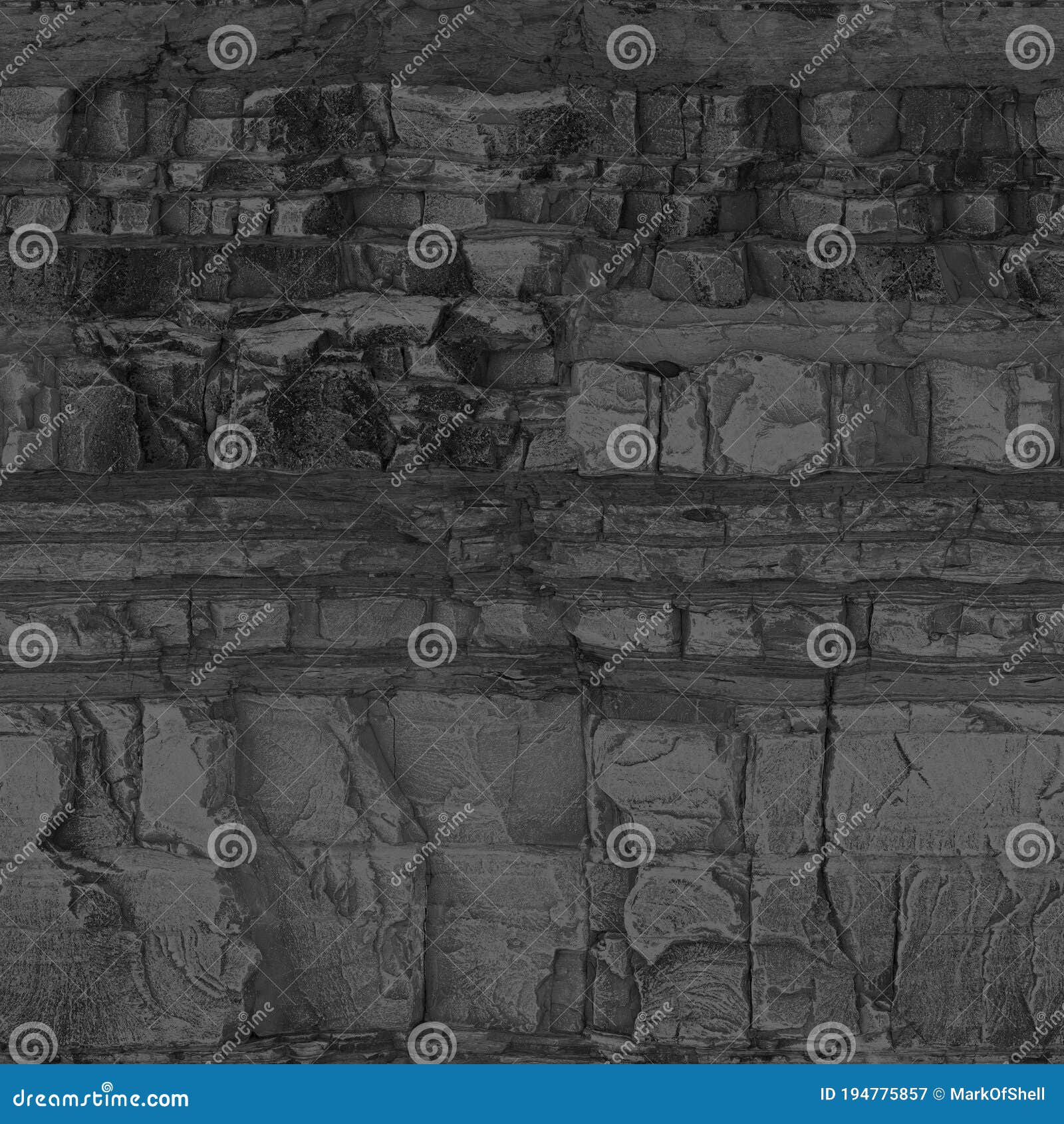 Rock Cliff Glossy Map, Specular Map Texture, Grayscale Texture ...