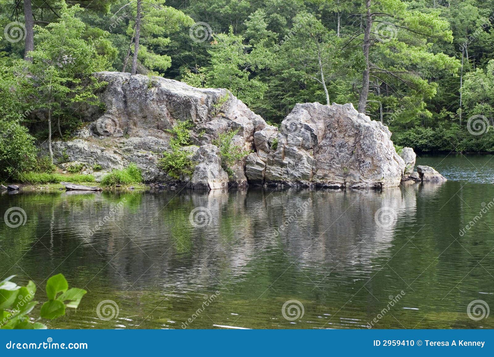 Rock Cliff Lake stock photo. Image of rural, lake, natural - 2959410