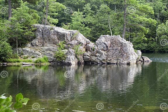 Rock Cliff Lake stock photo. Image of rural, lake, natural - 2959410
