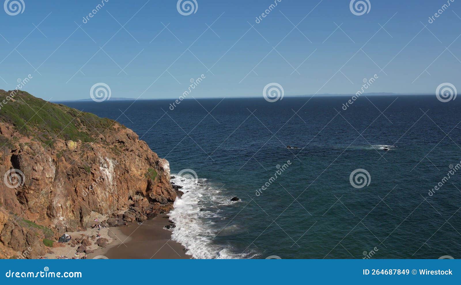 Rock Cliff at the Shore on a Sunny Day Stock Image - Image of rocky ...