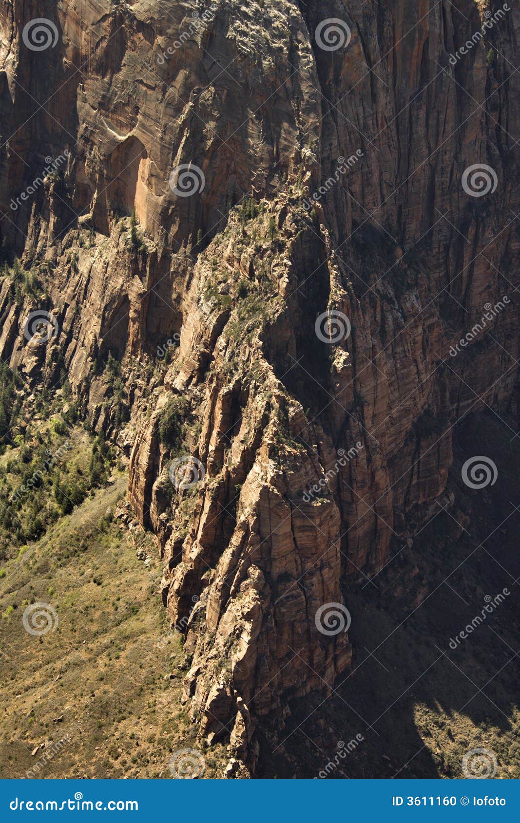 Rock cliff wall. stock photo. Image of aerial, colour - 3611160