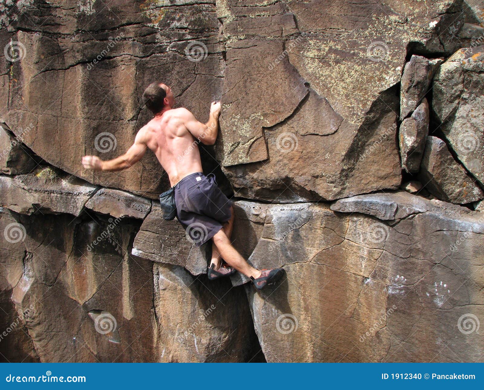 Rock climber stock photo. Image of extreme, climbing, height - 1912340