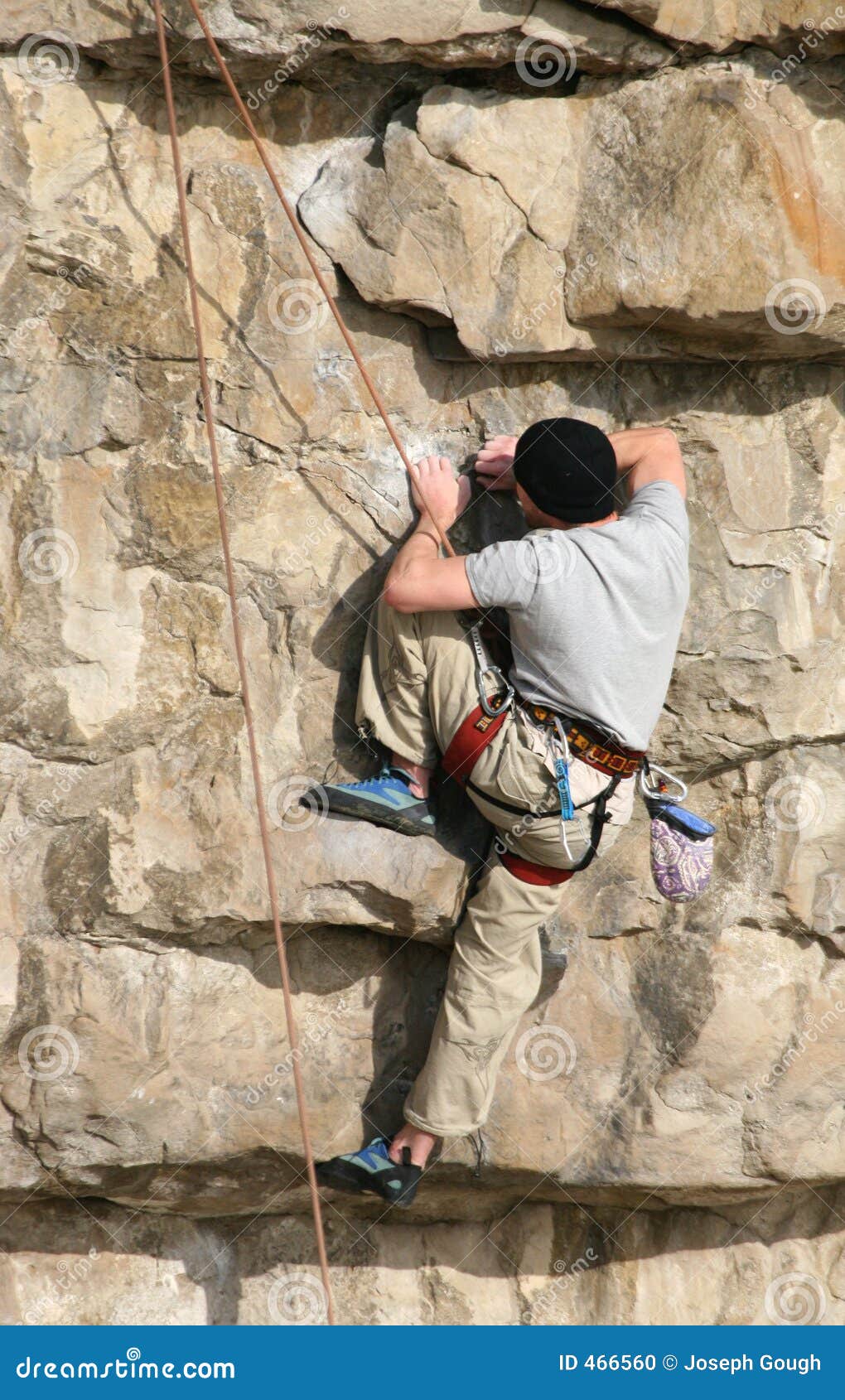 Rock Climber stock photo. Image of outdoor, exercise, ropes - 466560