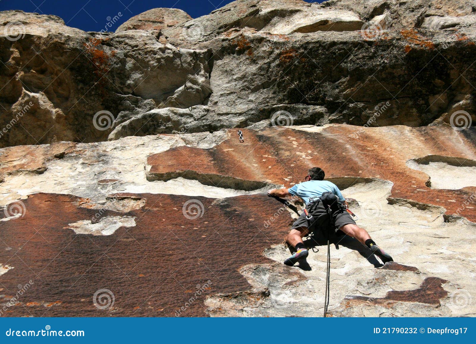 Rock climber on cliff stock photo. Image of strive, rocks - 21790232
