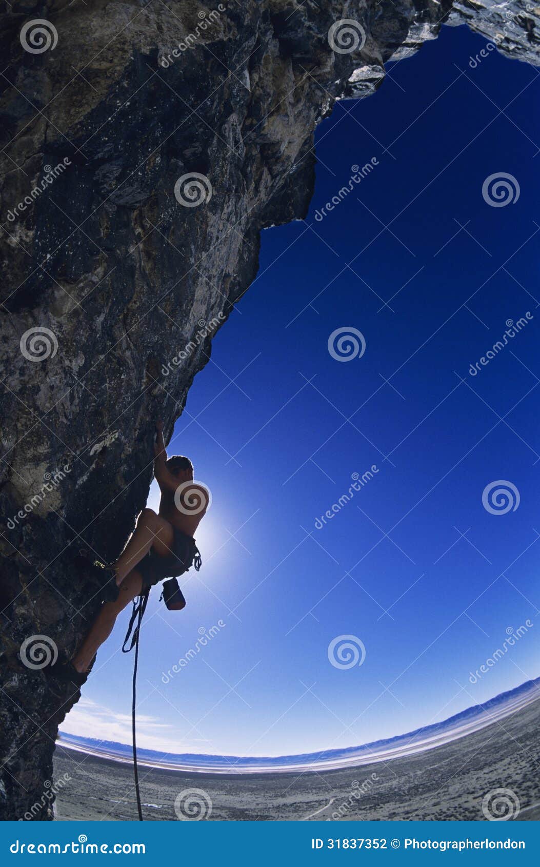 Rock Climber on Cliff Face stock photo. Image of leisure - 31837352