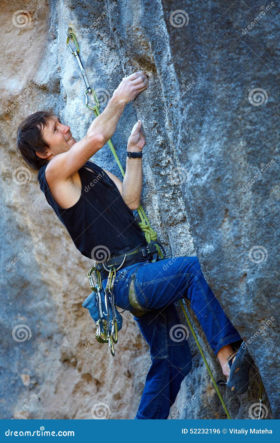 Rock Climber Climbing Up a Cliff Stock Photo - Image of hiking, alps ...