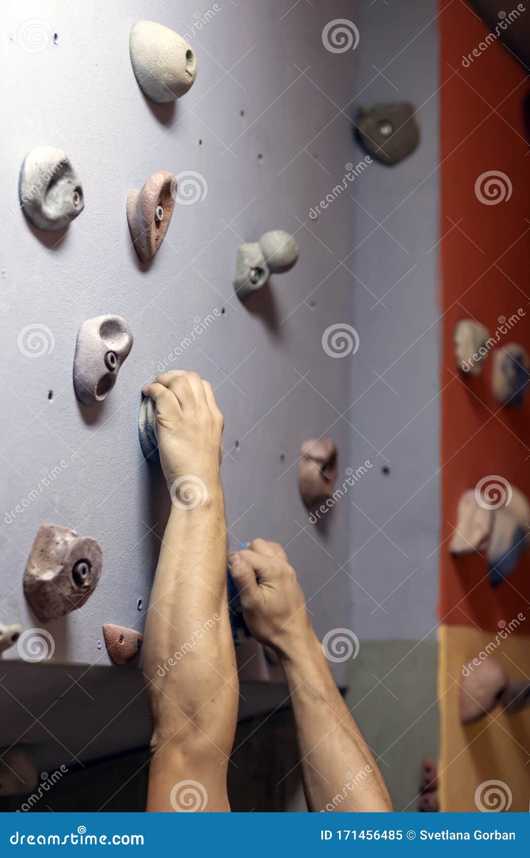 Rock climber hand. stock image. Image of deep, bouldering - 171456485