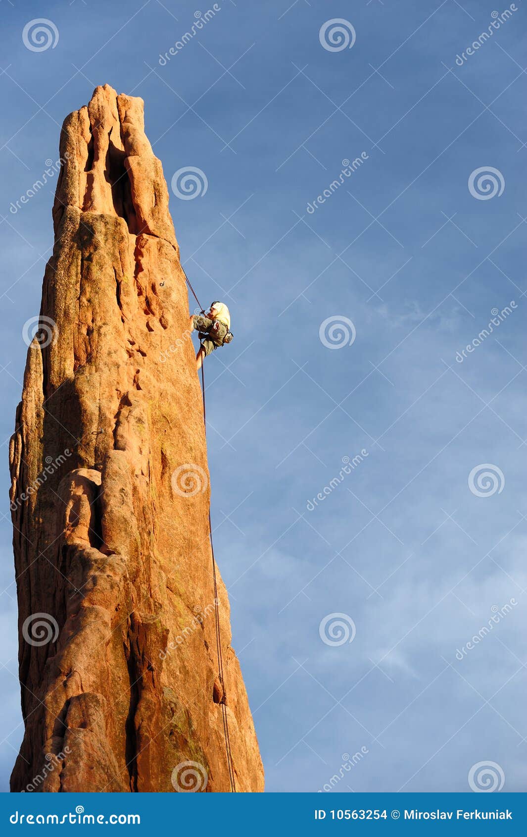 Rock Climber Rappelling stock photo. Image of hiking - 10563254
