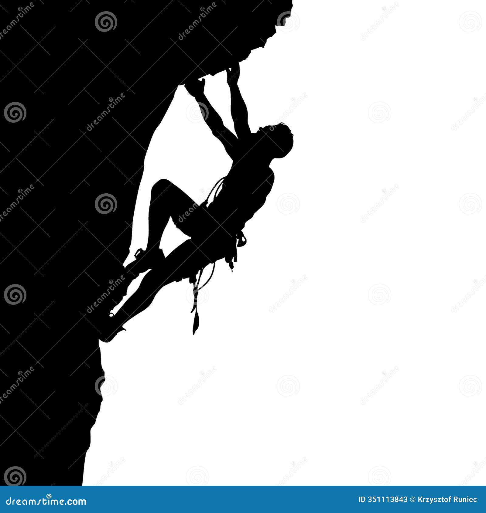 Rock climber silhouette stock illustration. Illustration of isolated ...