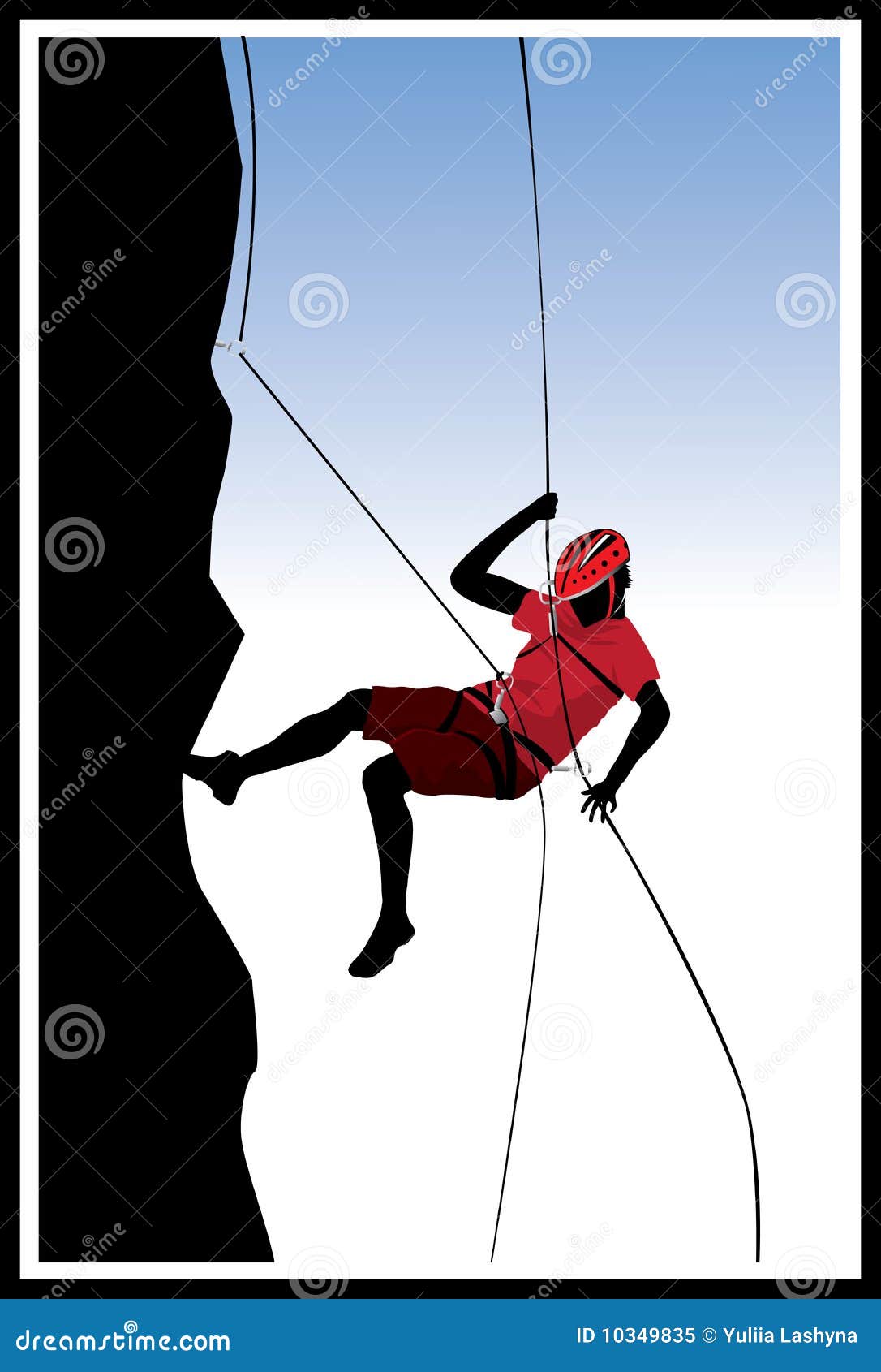 Rock climbing stock vector. Illustration of sport, glacier - 10349835