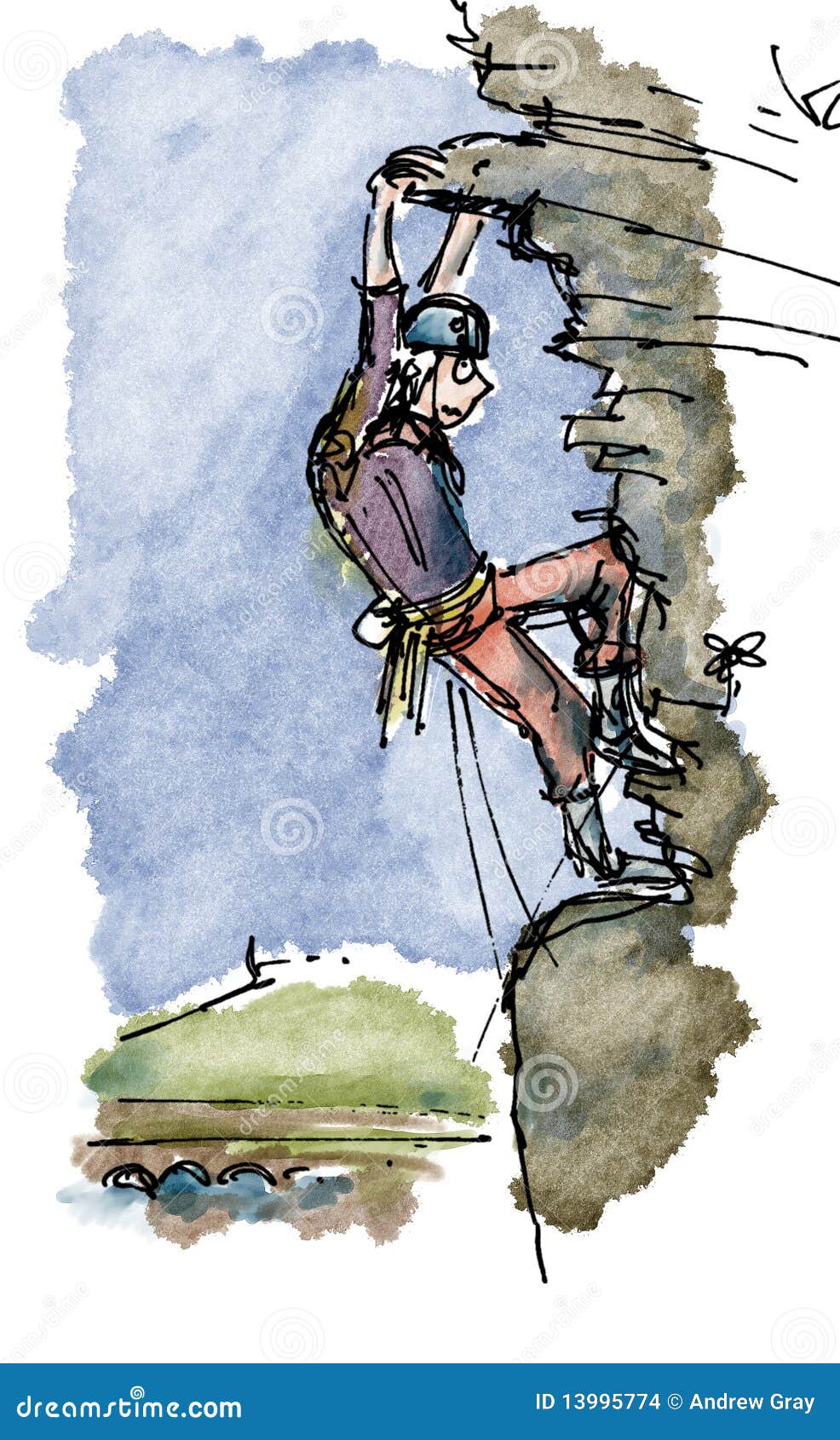 Rock Climbing Wall Cartoon