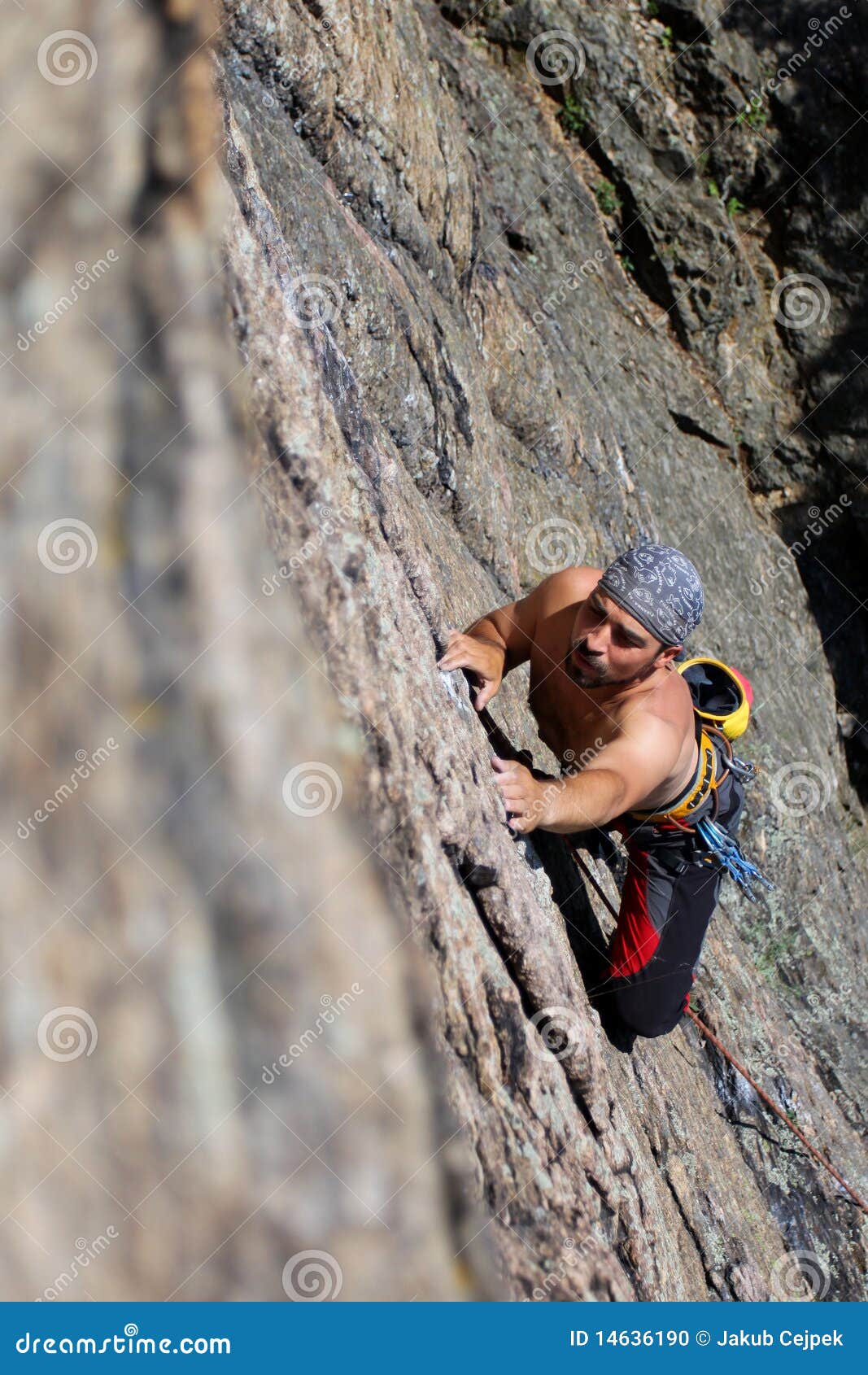 Rock climbing stock photo. Image of exercise, active - 14636190