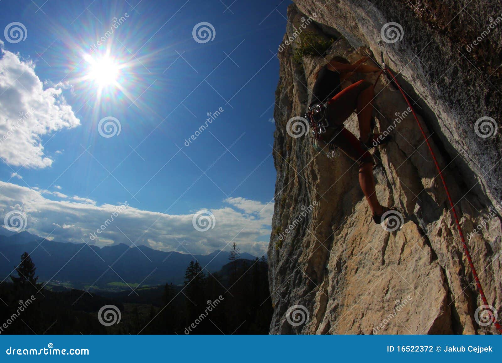 Rock climbing stock photo. Image of helmet, climb, woman - 16522372