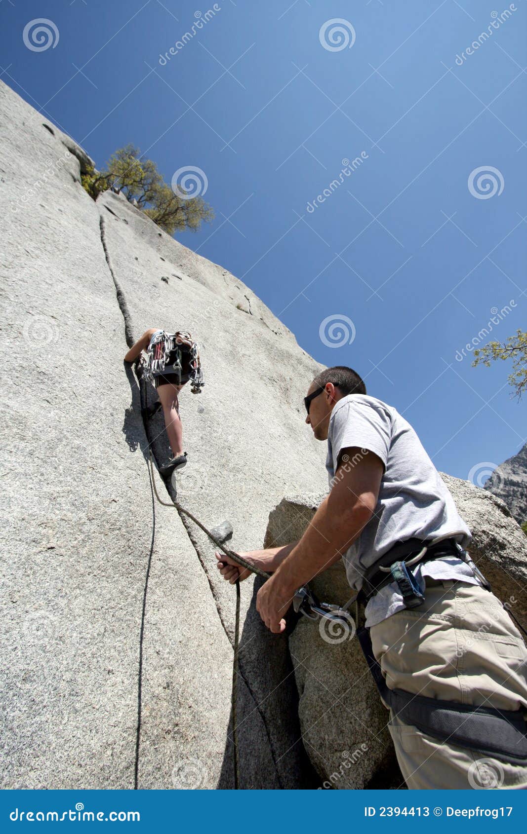 Rock climbing stock image. Image of rope, rock, crack - 2394413