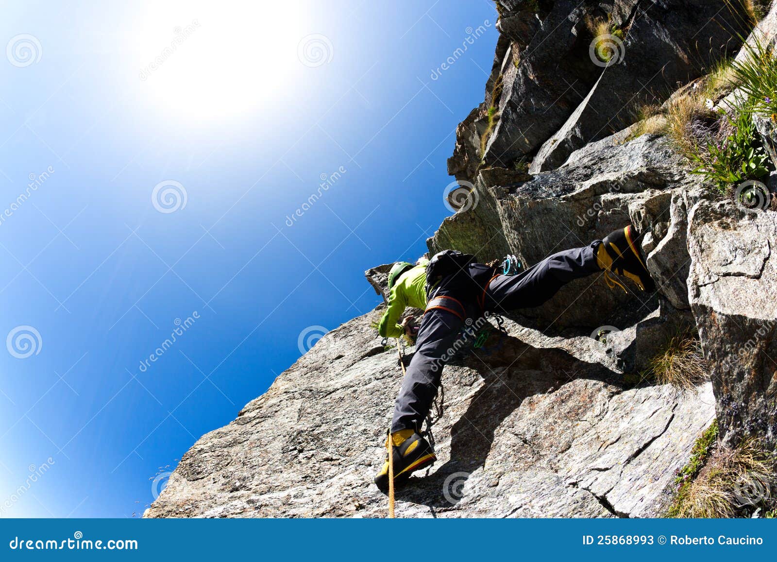 Rock climbing stock image. Image of alps, rock, rope - 25868993