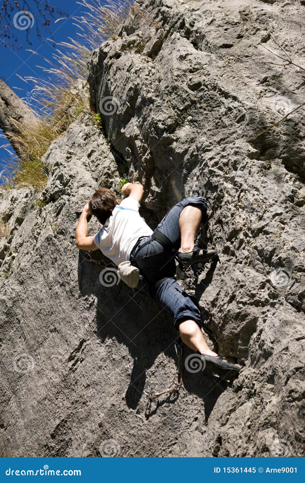 Rock climbing in the alps stock image. Image of extreme - 15361445