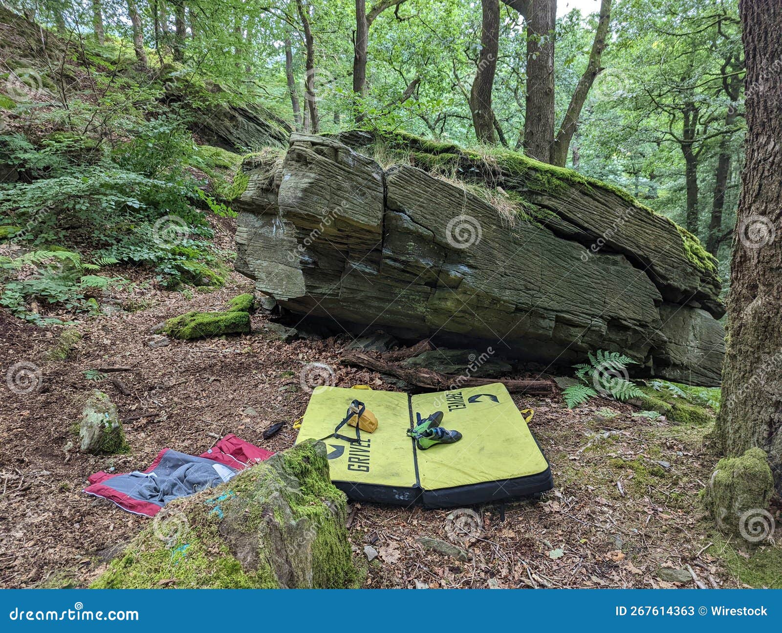 Rock with Climbing Boulder Set Up Editorial Stock Photo - Image of ...