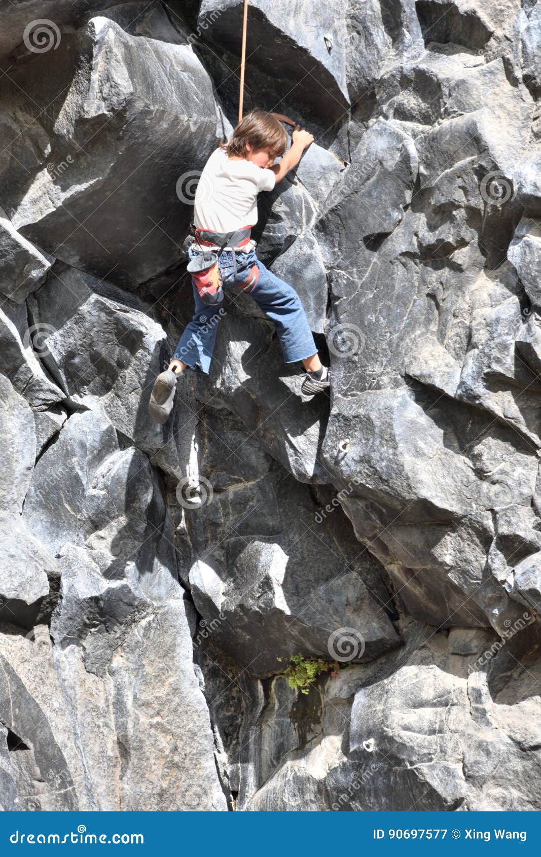 Rock Climbing boy,Ecuador editorial photography. Image of abseiling ...