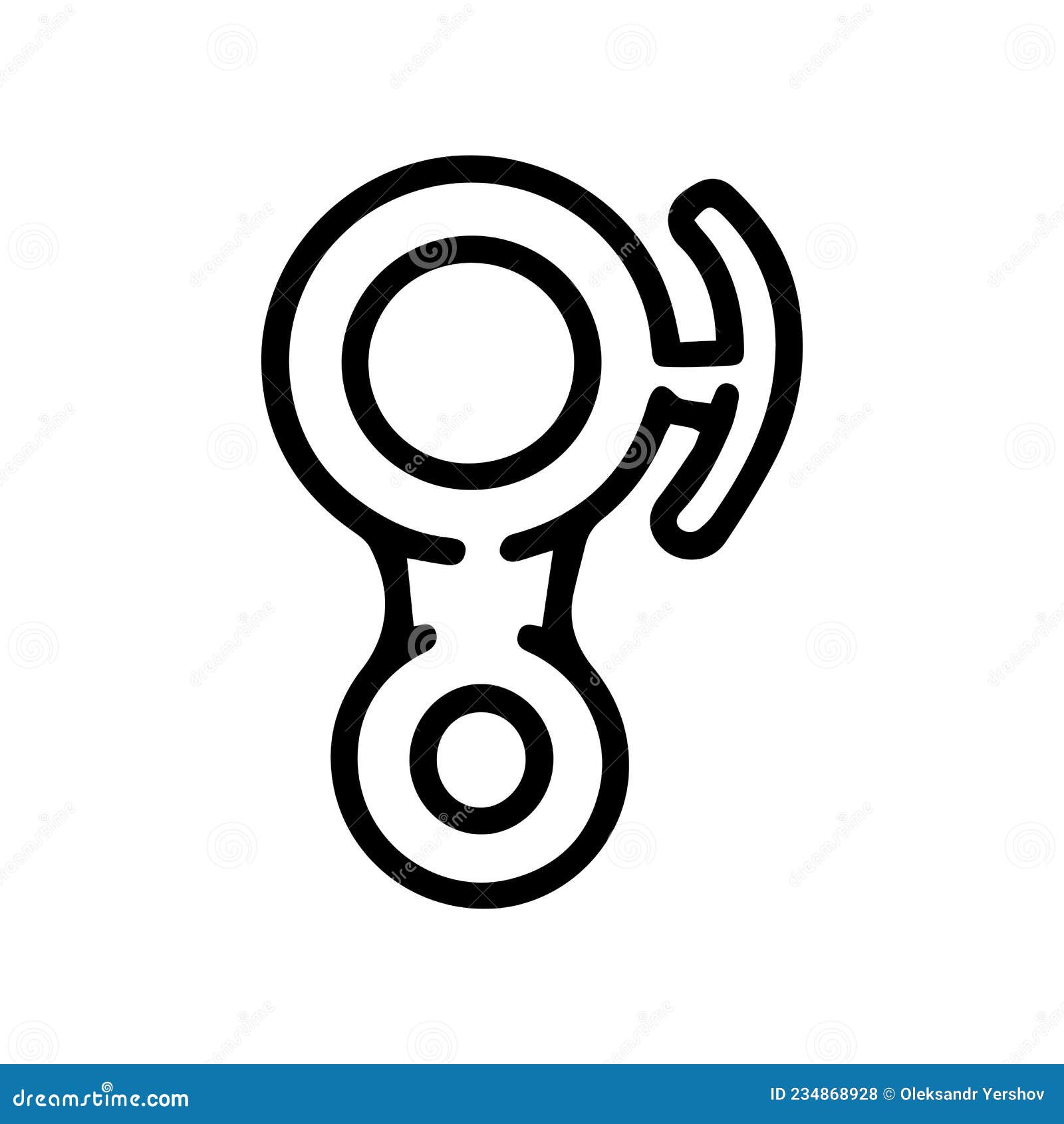 Rock Climbing Descender Line Vector Doodle Simple Icon Stock Vector ...
