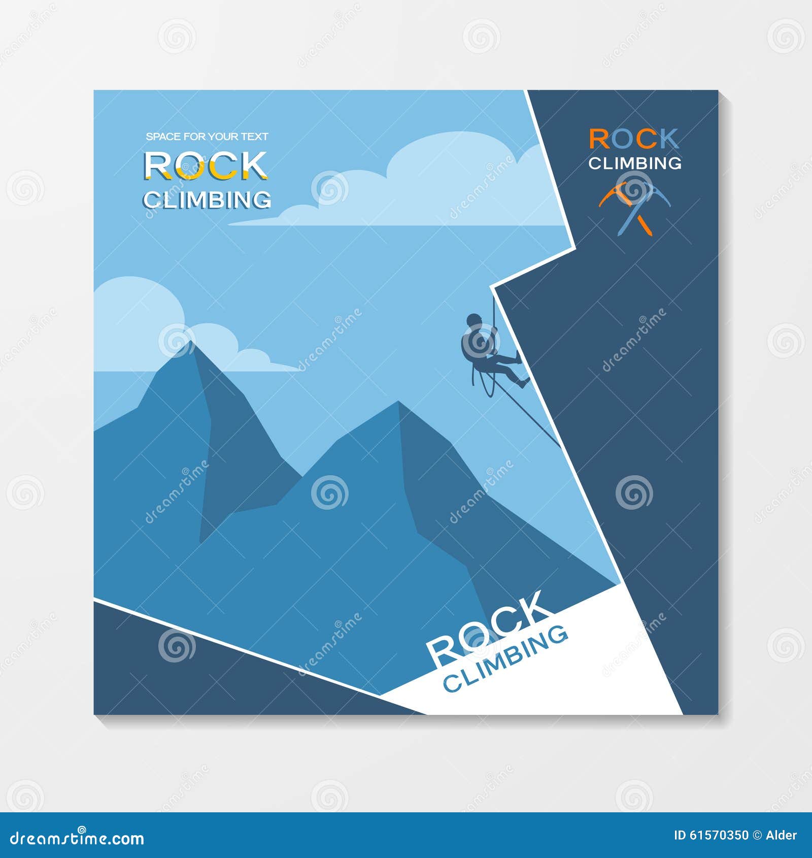 Rock Climbing Flyer Template Stock Vector - Illustration of climb ...