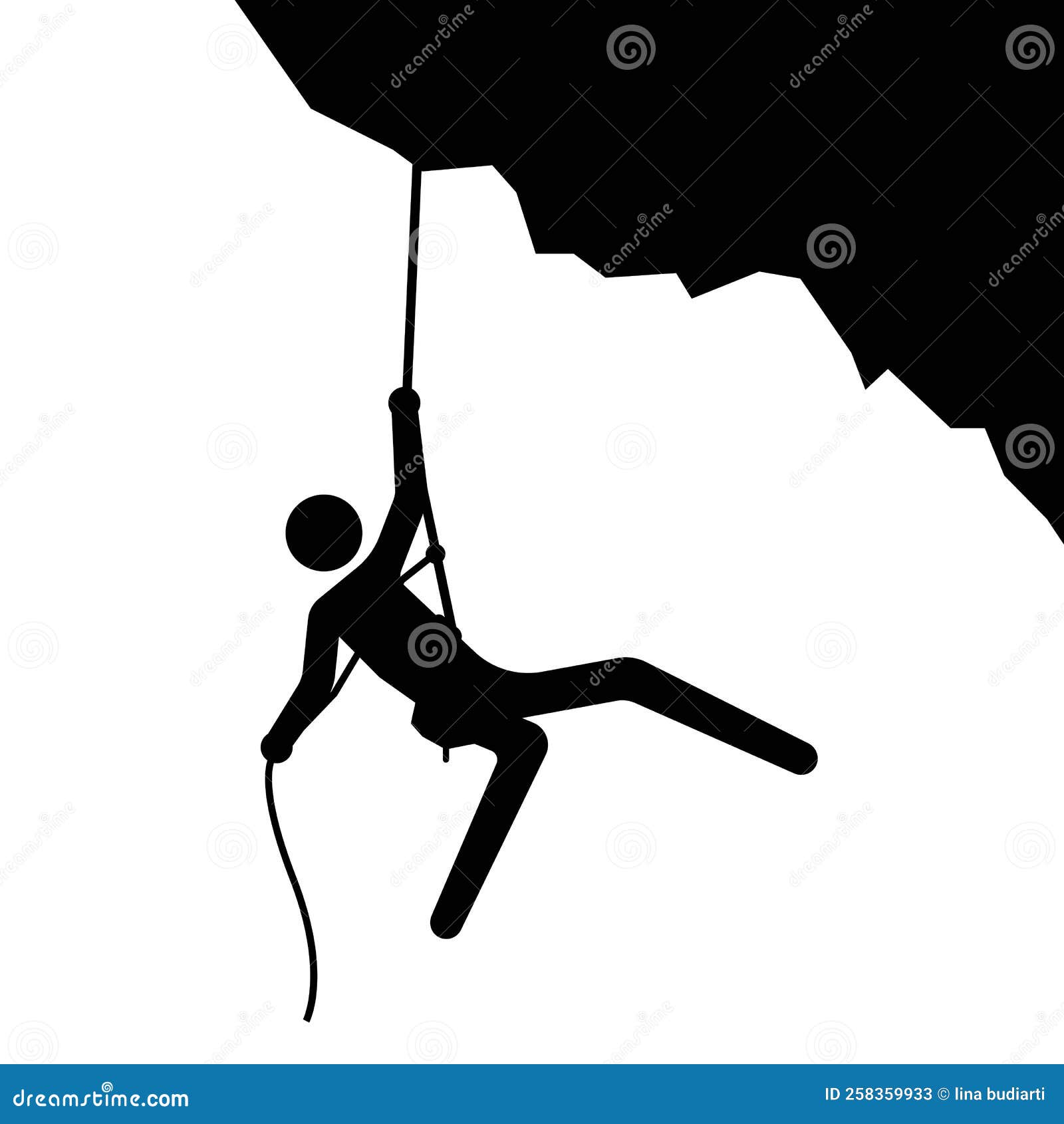 Rock climbing icon stock vector. Illustration of outdoor - 258359933