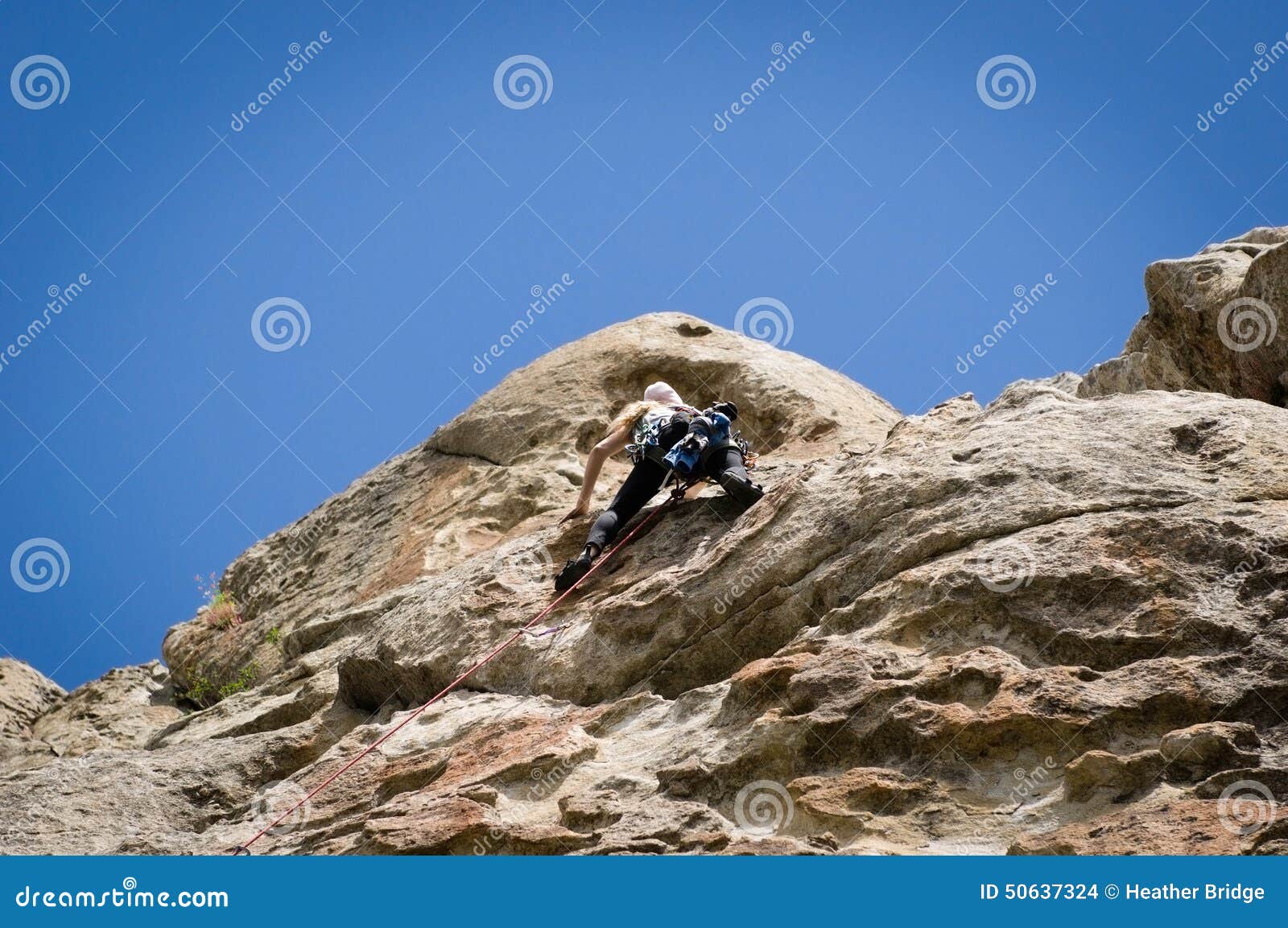 Rock Climbing stock photo. Image of leadclimb, mountain - 50637324