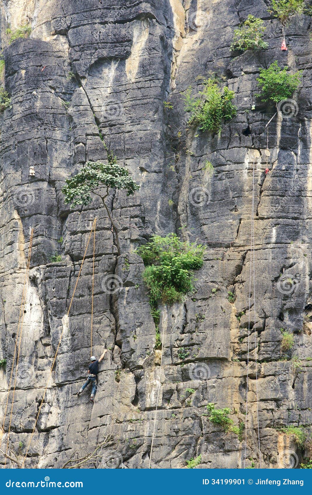Rock climbing stock image. Image of rope, rock, escarpment - 34199901