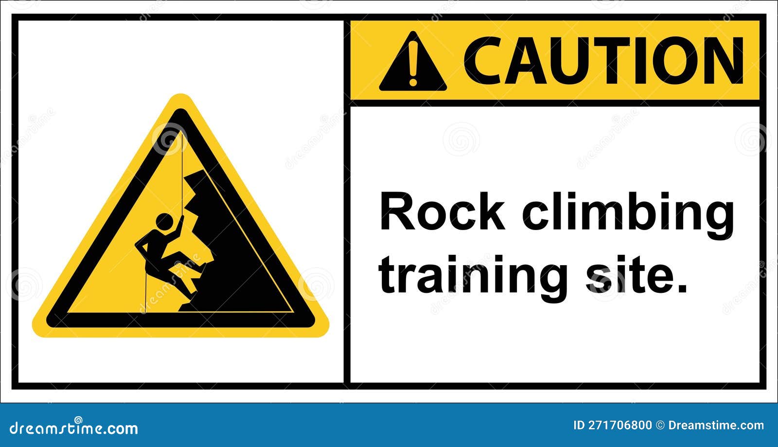 Rock Climbing Training Site. Please Be Careful of the Rubble Above.sign ...