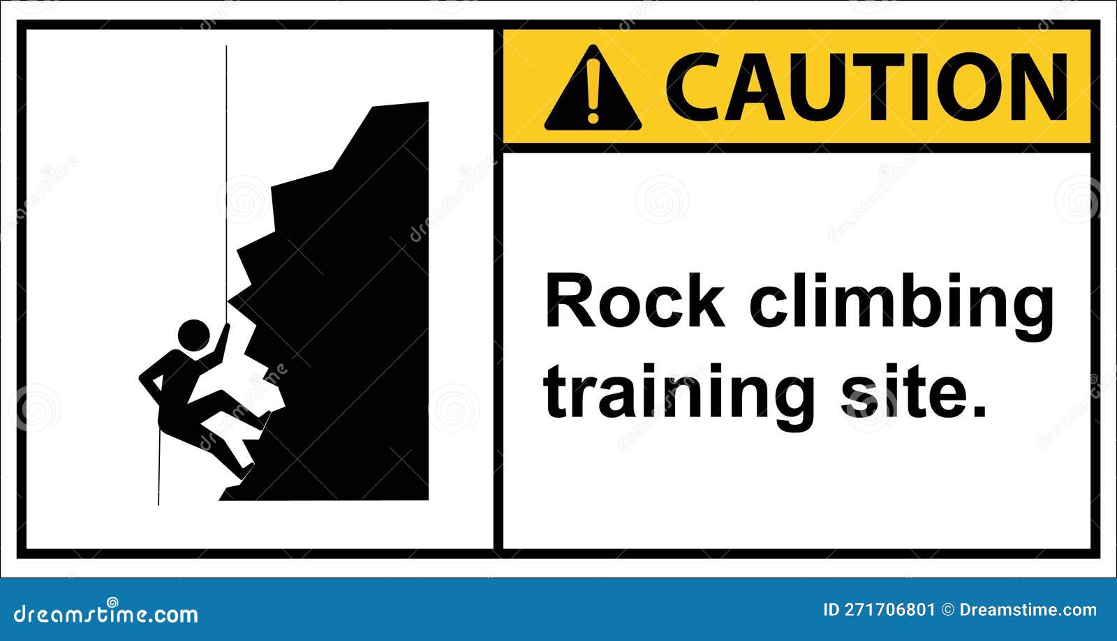 Rock Climbing Training Site. Please Be Careful of the Rubble Above.sign ...