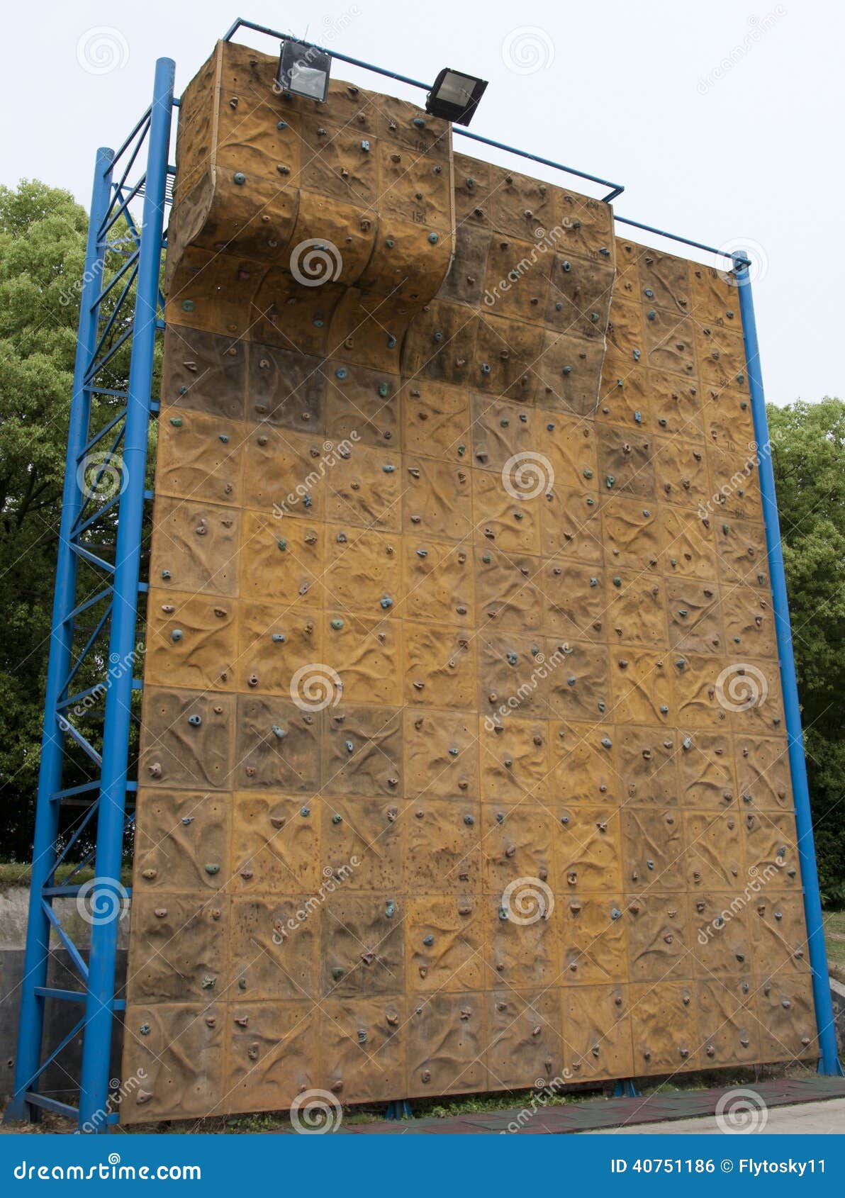 Rock climbing wall stock photo. Image of recreation, outdoor - 40751186
