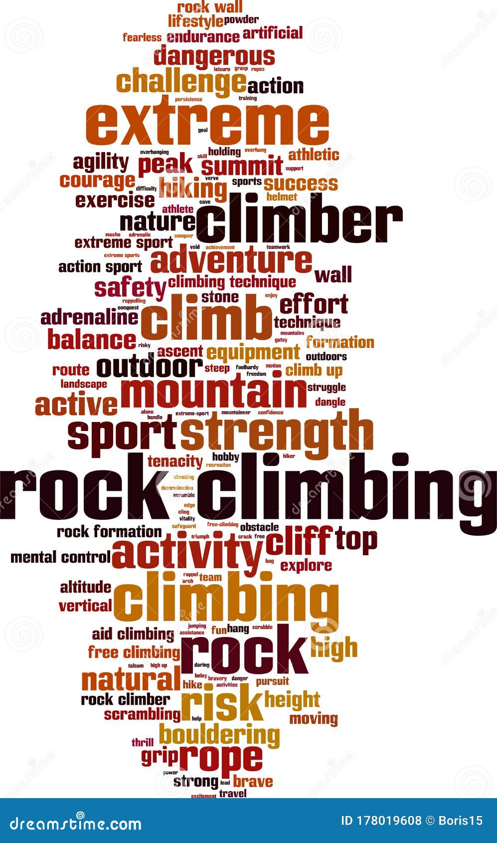 Bouldering Word With Cutout Silhouette Cartoon Vector | CartoonDealer ...