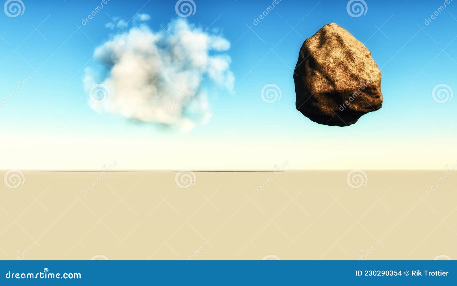 Rock and Cloud Side by Side Stock Photo - Image of boulder, airborne ...