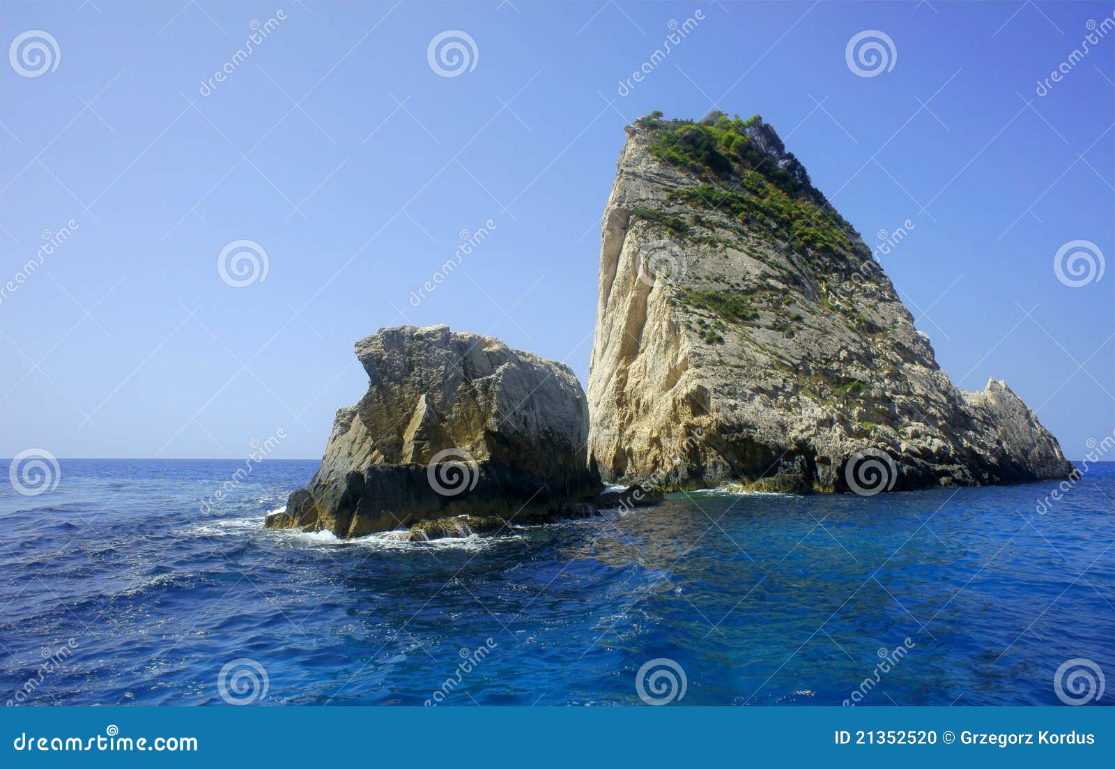 Rock on Coast at Zakynthos Island Stock Photo - Image of water, greece ...
