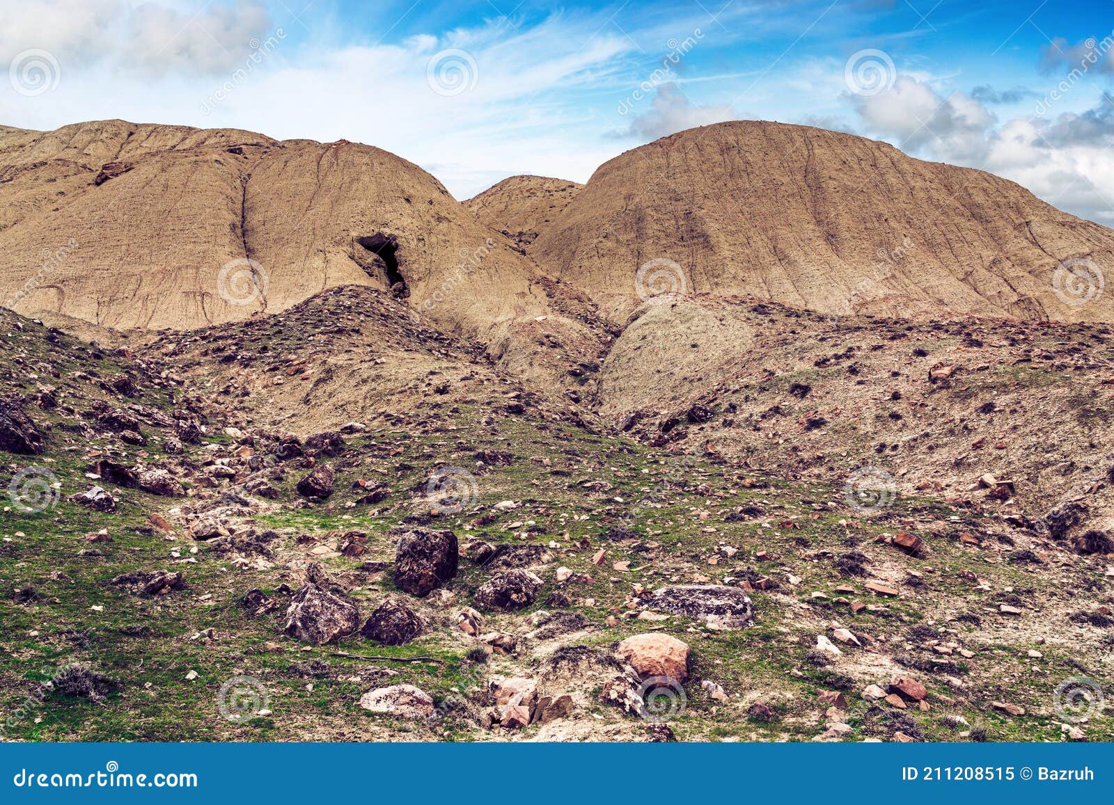Rock Collapse at the Entrance To Cave Stock Image - Image of caving ...